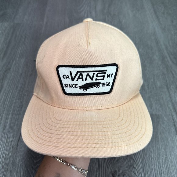 Vans | Accessories | Vans Drop V Ii Skateboard Peach Snapback Hat ...